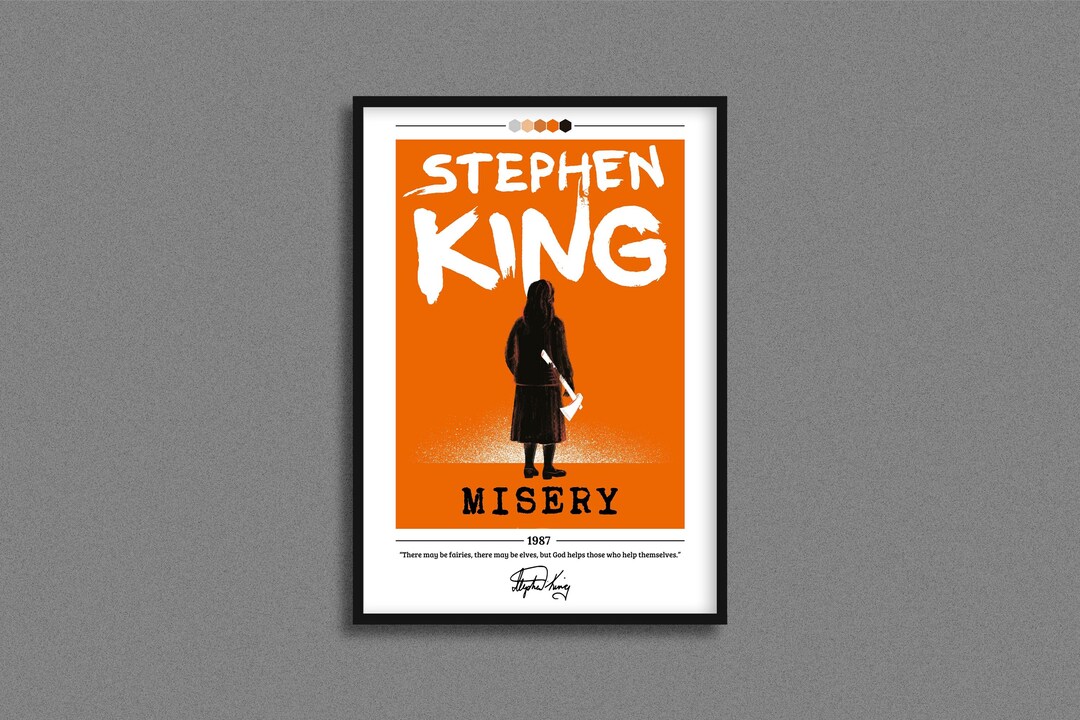 Misery Book Cover Poster | Stephen King | Stephen King Misery Poster ...