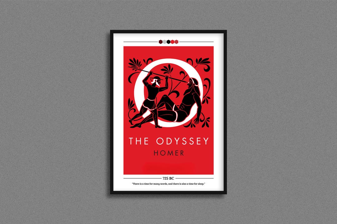 The Odyssey Book Cover Poster | Homer | the Odyssey Poster | Homer the ...