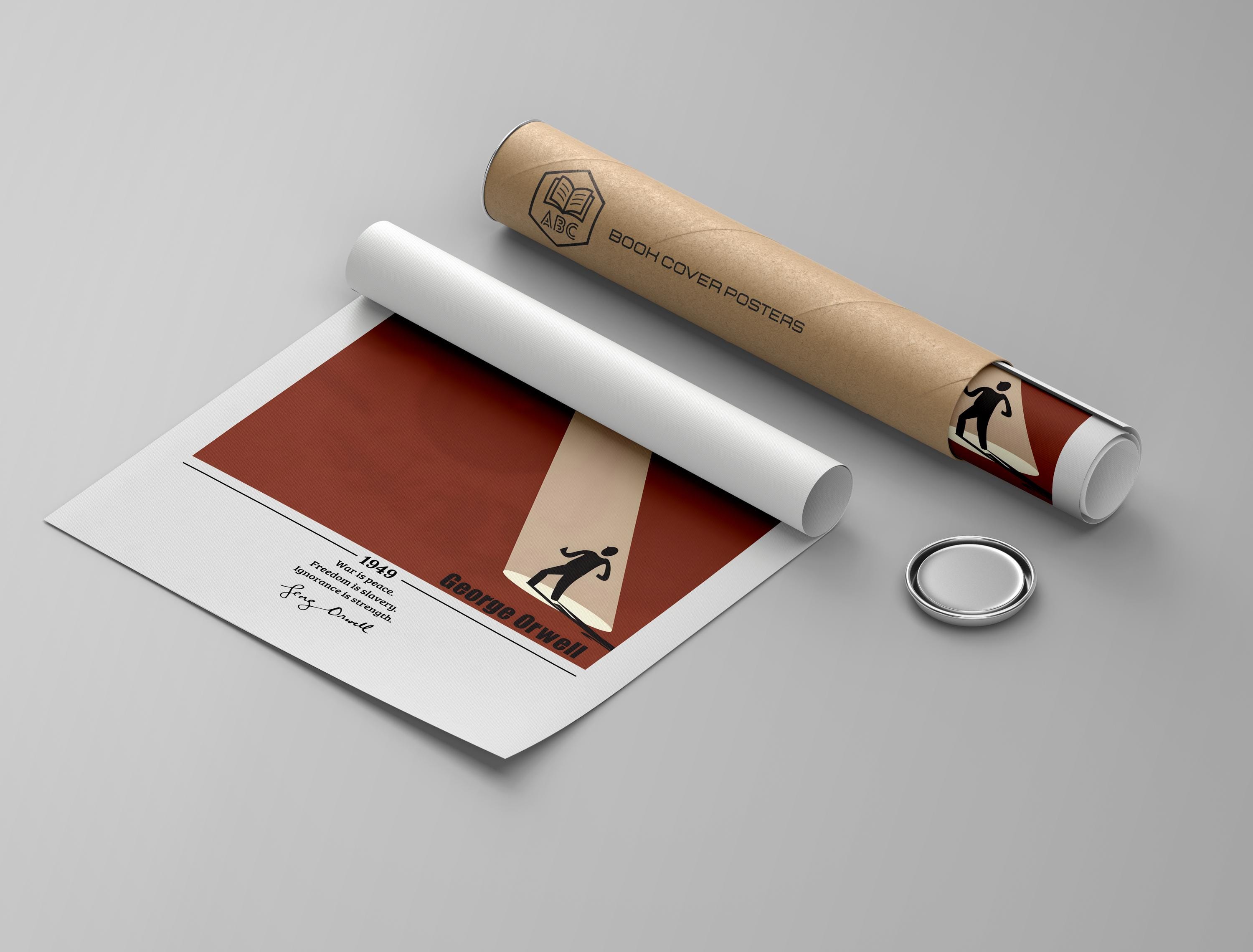 1984 Book Cover Poster | George Orwell | George Orwell 1984 Poster ...
