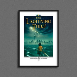 Percy Jackson Lightning Thief Book Cover - Etsy