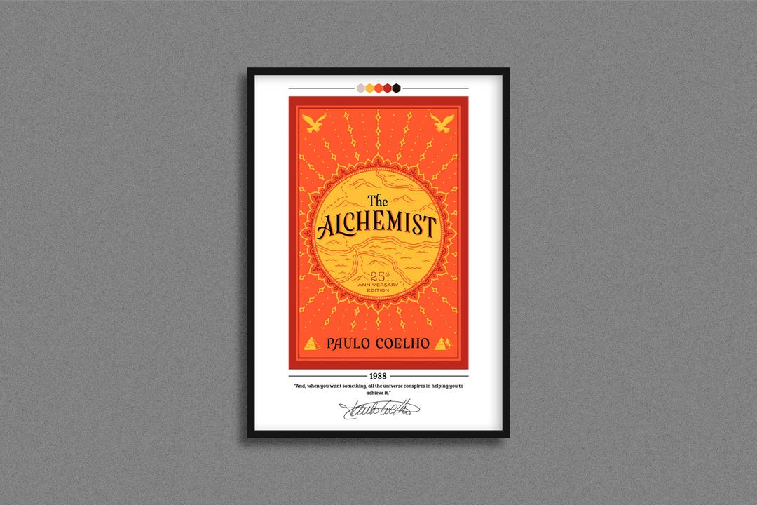 The Alchemist Book Cover Poster | Paulo Coelho | the Alchemist Poster ...