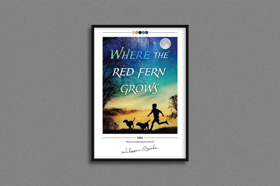 Where the Red Fern Grows Book Cover Poster | Wilson Rawls | Where the ...