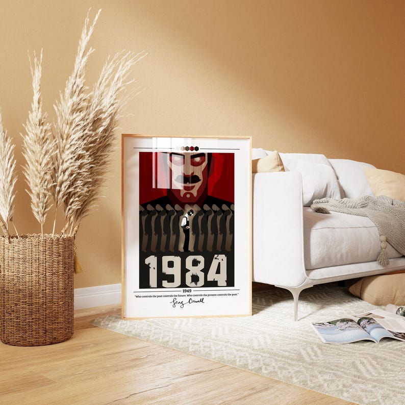 1984 Book Cover Poster | George Orwell | George Orwell 1984 Poster ...