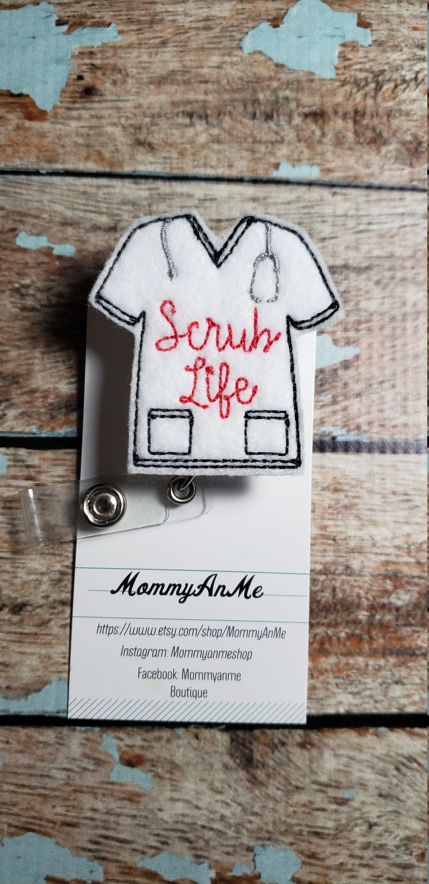 Scrub Life Badge Reel Scrub Top Badge Reel Nurse Badge Reel | Etsy