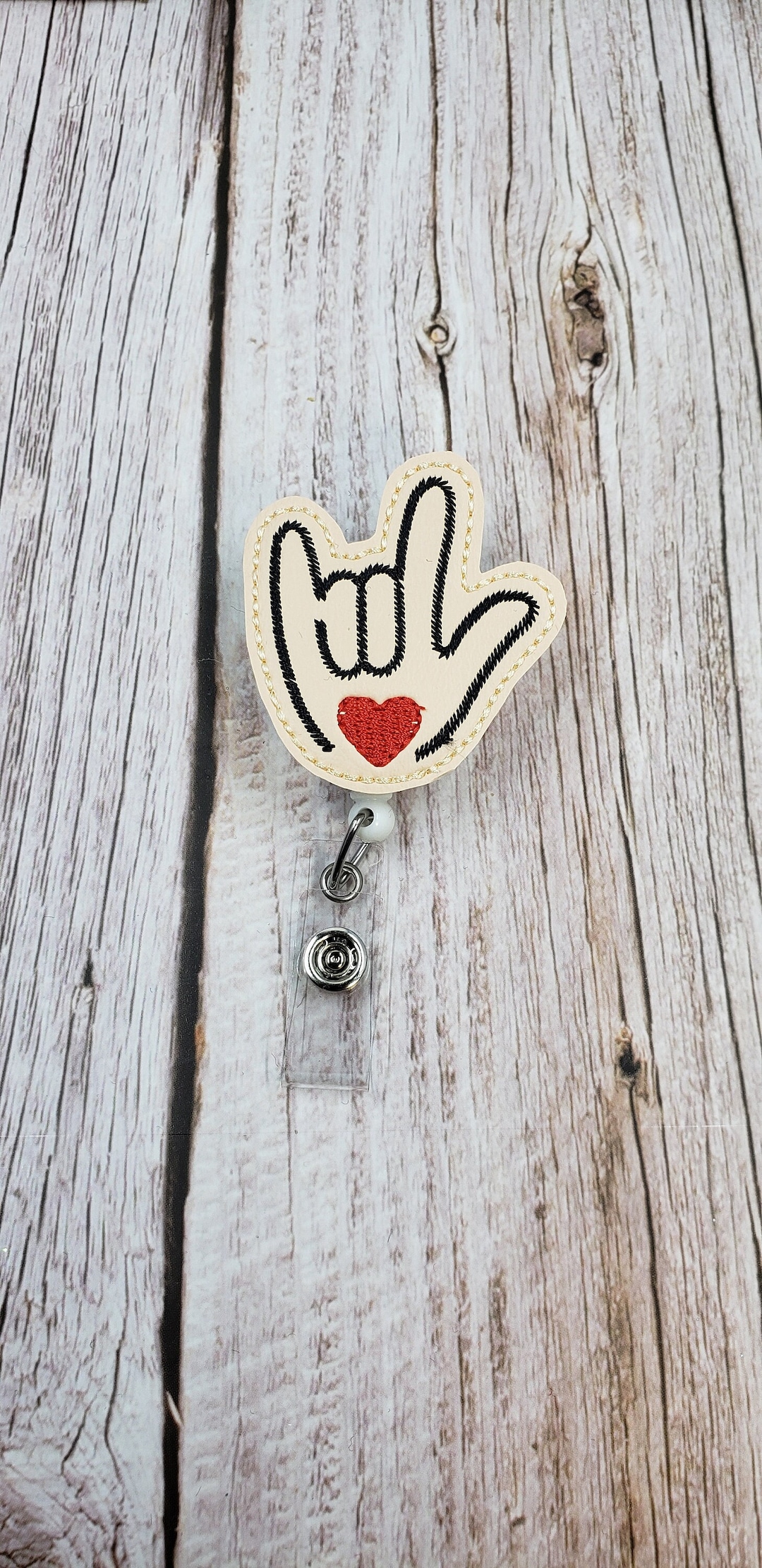 ASL I Love You Badge Reel, Sign Language Badge Reel, I Love You Sign ...