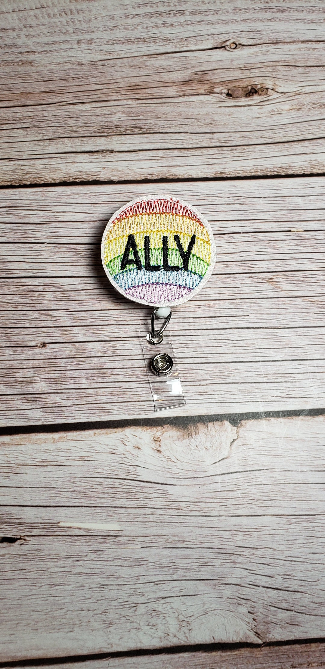 Ally Badge Reel Rainbow Badge Holder LBGTQ Badge Reel - Etsy