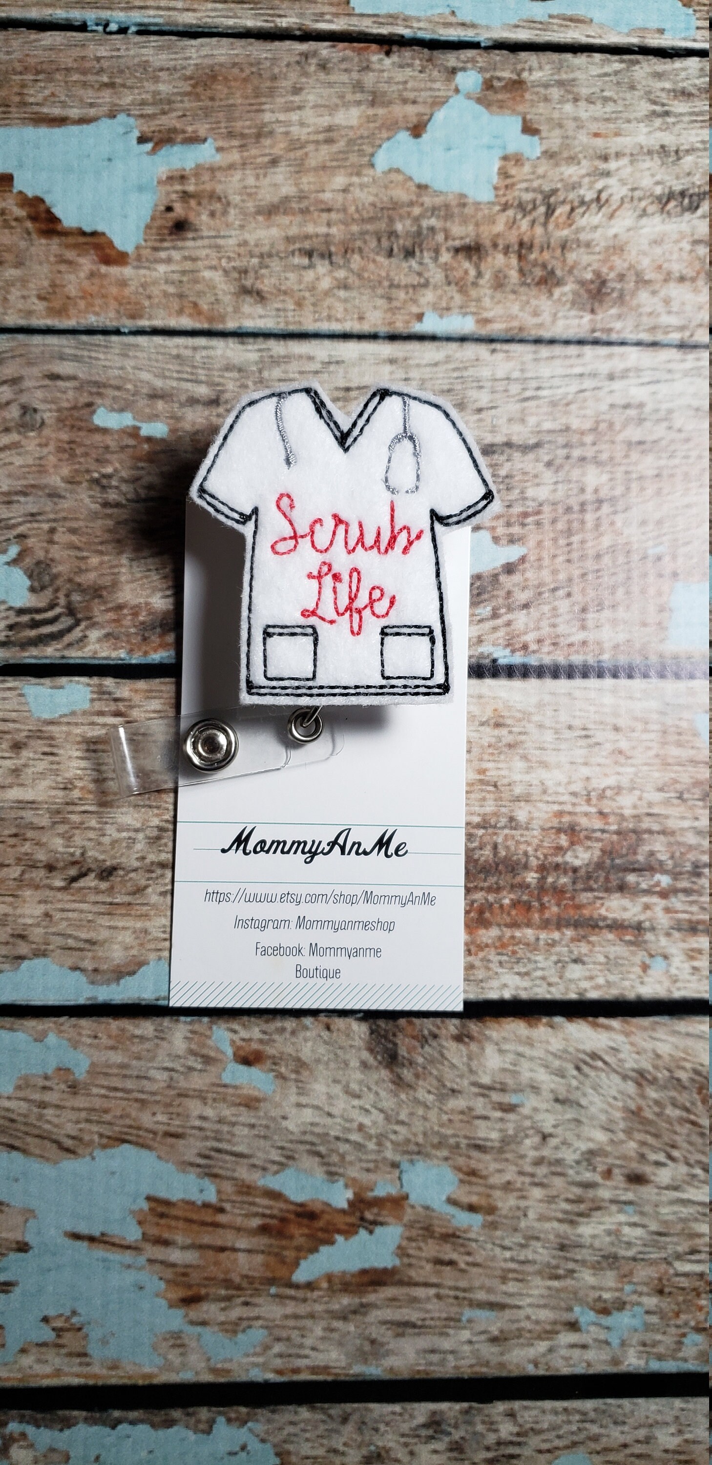 Scrub Life Badge Reel Scrub Top Badge Reel Nurse Badge Reel | Etsy