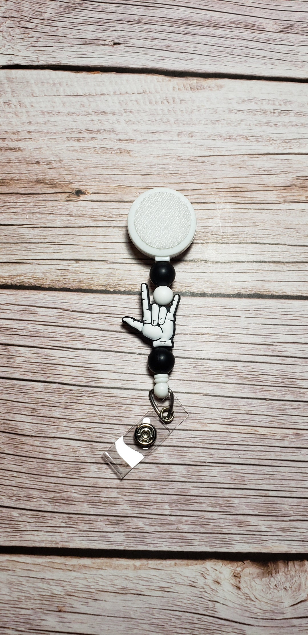 ASL Badge Reel I Love You Badge Sign Language Badge - Etsy