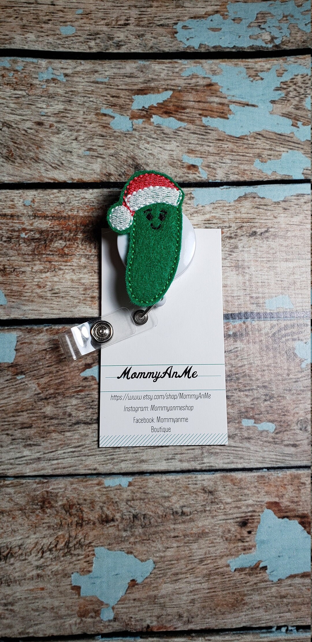 Christmas Pickle Badge Reel Retractable ID Badge Holder - Etsy