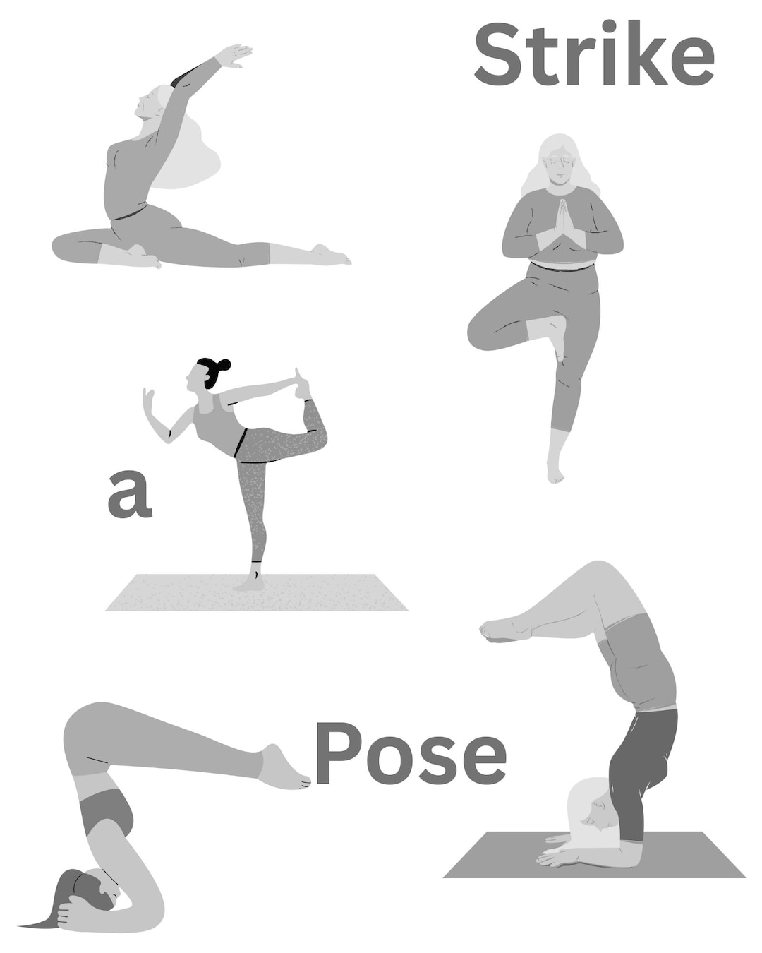 Yoga Pose Digital Art Work - Etsy