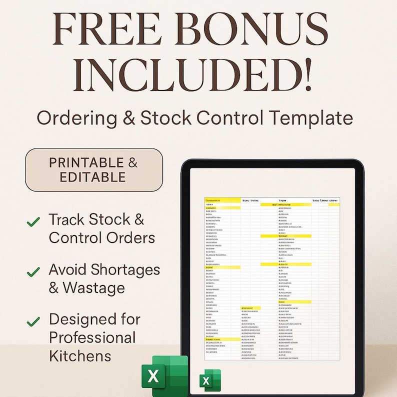 Chef Kitchen Checklist Template | Editable MEP Planner (instant ...