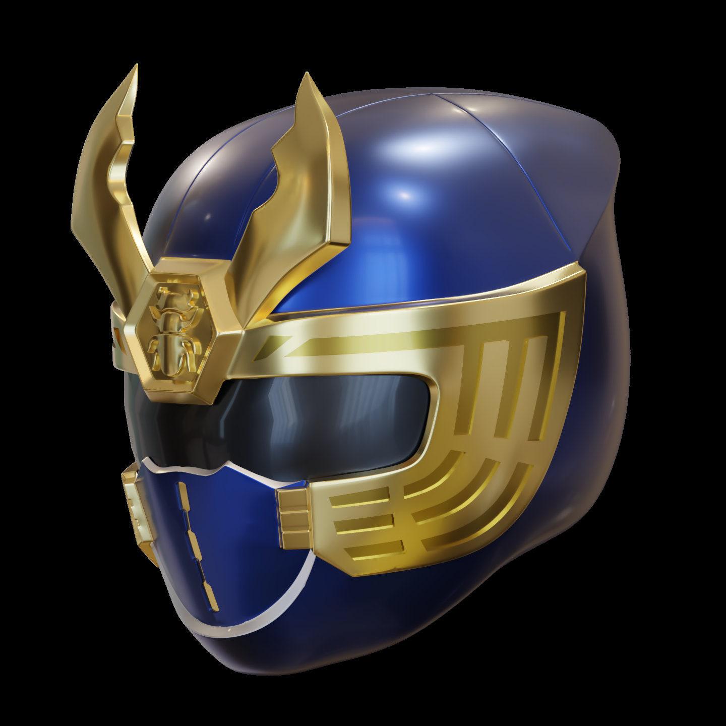 Navy Thunder Ranger Helmet 3D Model, Power Rangers Ninja Storm Cosplay ...