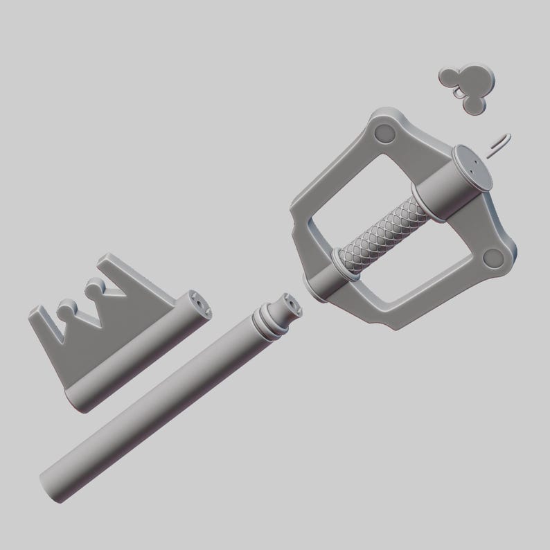 Keyblade Kingdom Hearts 3D Model, Kingdom Key Cosplay STL File, KH3 ...