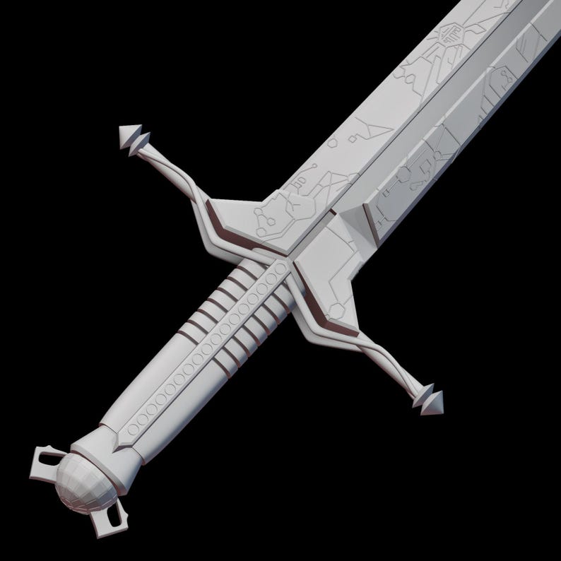 Sword of Eden 3D Model, Assassin's Creed Cosplay STL File, Costume 3D ...