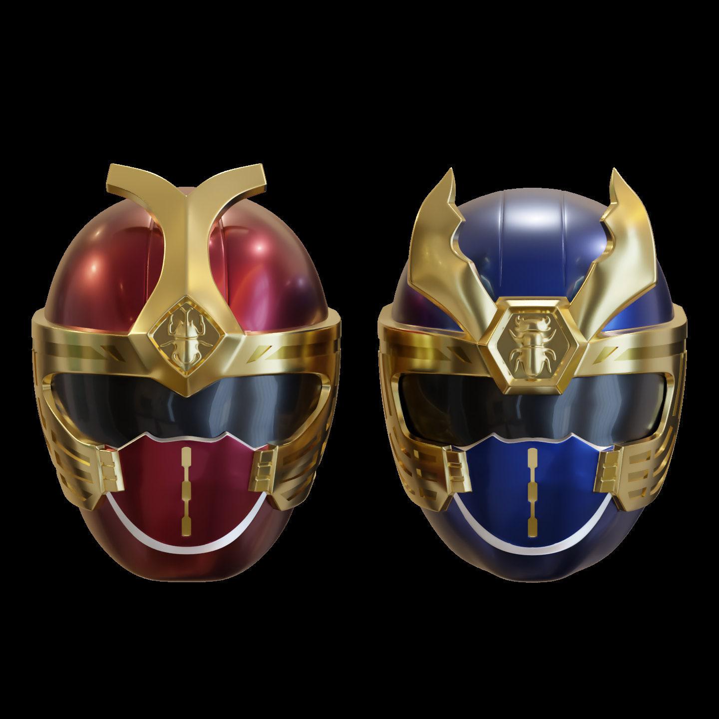 Navy Thunder Ranger Helmet 3D Model, Power Rangers Ninja Storm Cosplay ...