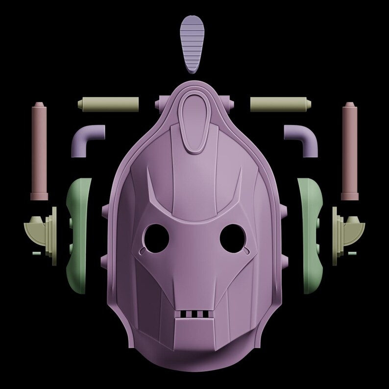 Cyberman Helmet 3D Model, Doctor Who Cosplay STL File, Cybermen Costume ...