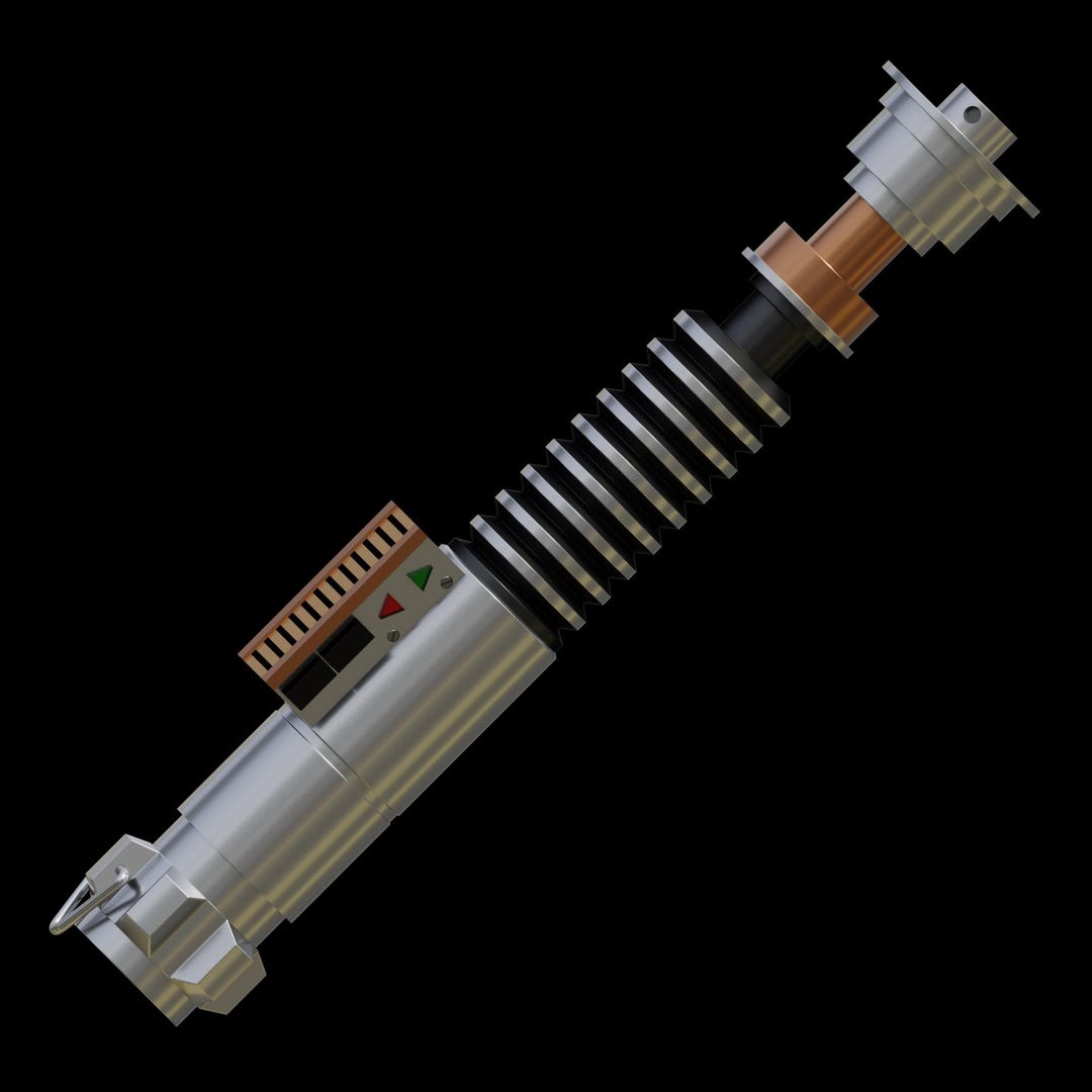 Luke Skywalker ROTJ Lightsaber 3D Model, Star Wars DISPLAY Hilt STL ...