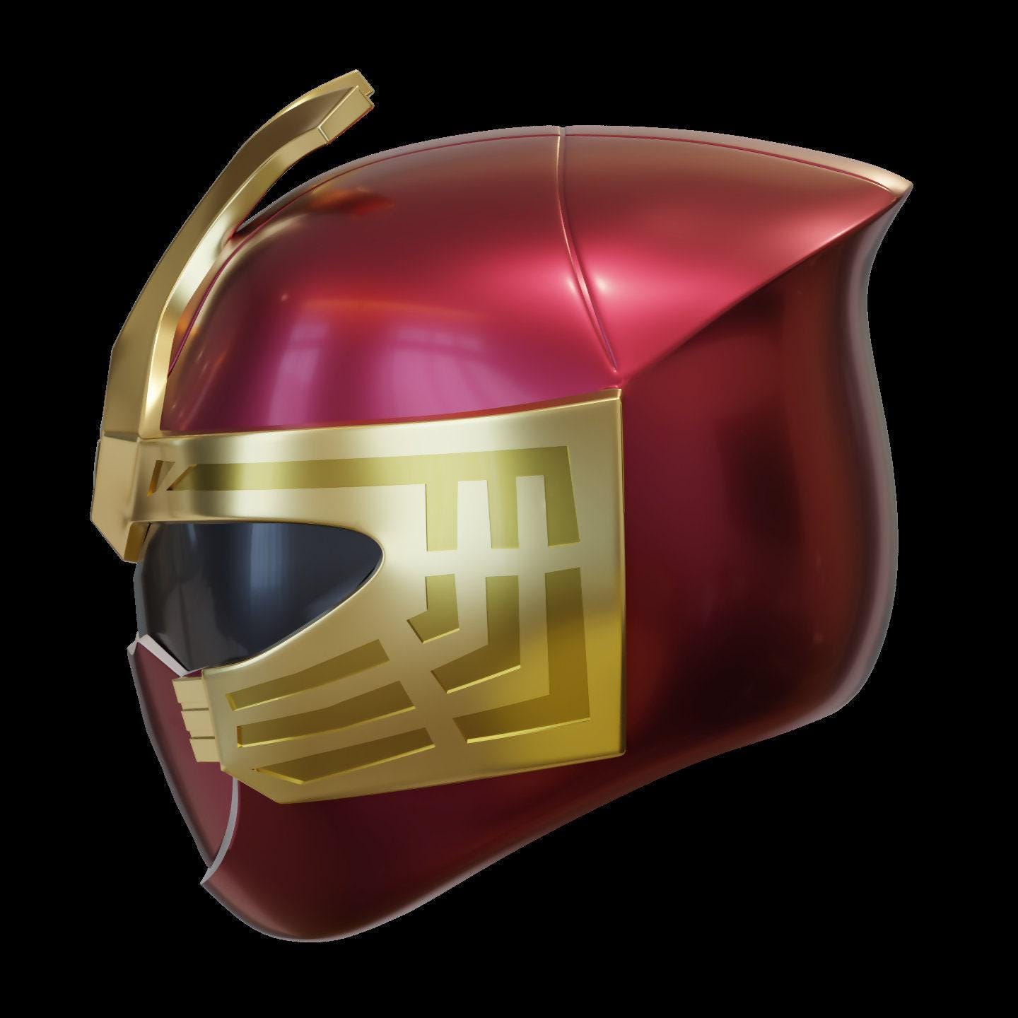 Crimson Thunder Ranger Helmet 3D Model, Power Rangers Ninja Storm ...