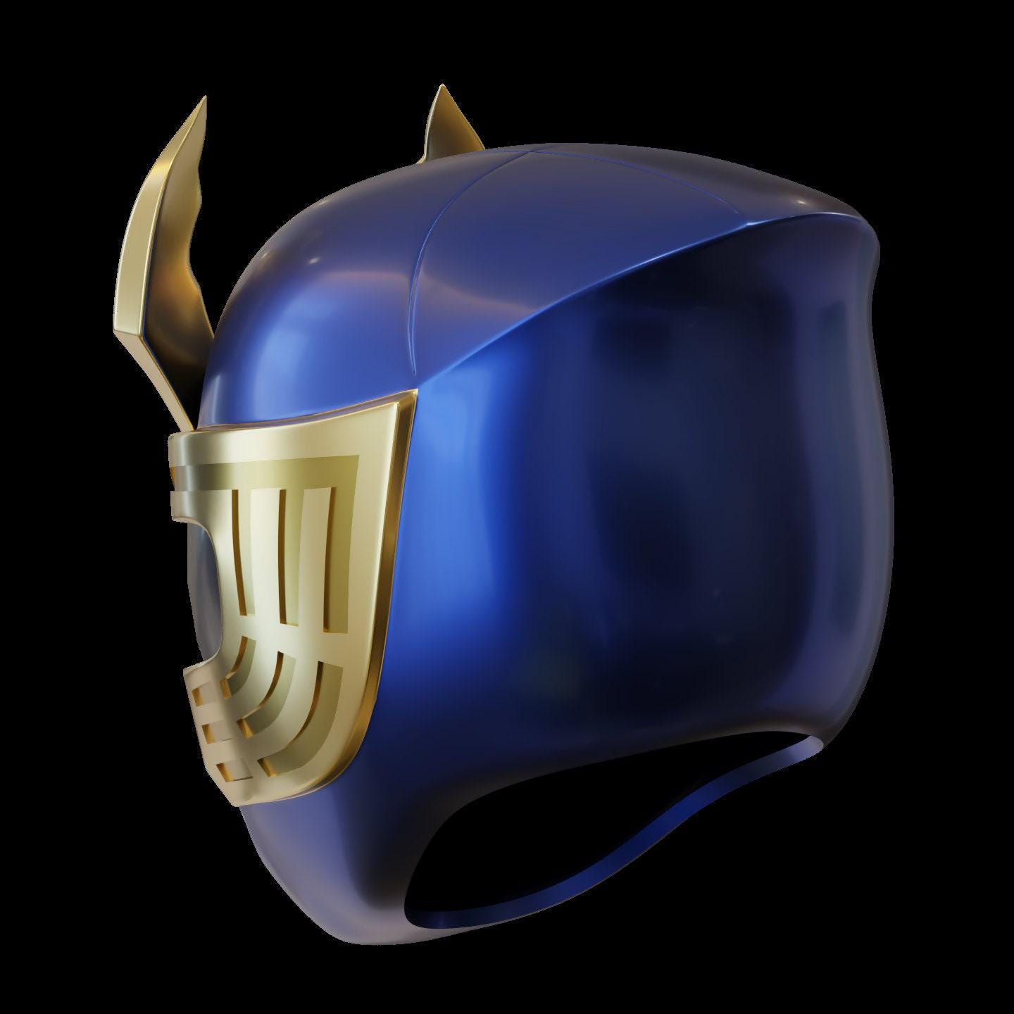 Navy Thunder Ranger Helmet 3D Model, Power Rangers Ninja Storm Cosplay ...