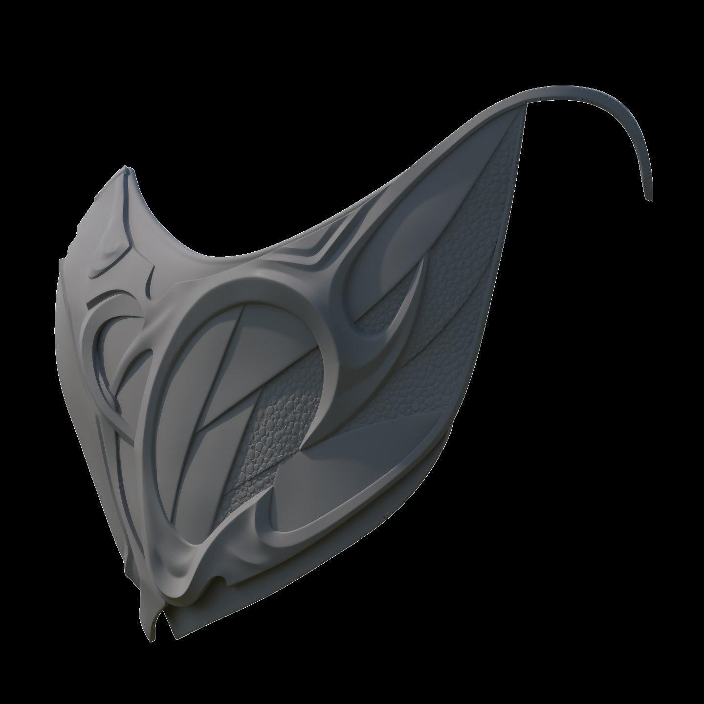 Sub-zero Mask 3D Model, Mortal Kombat 1 Cosplay STL File, MK1 Sub Zero ...