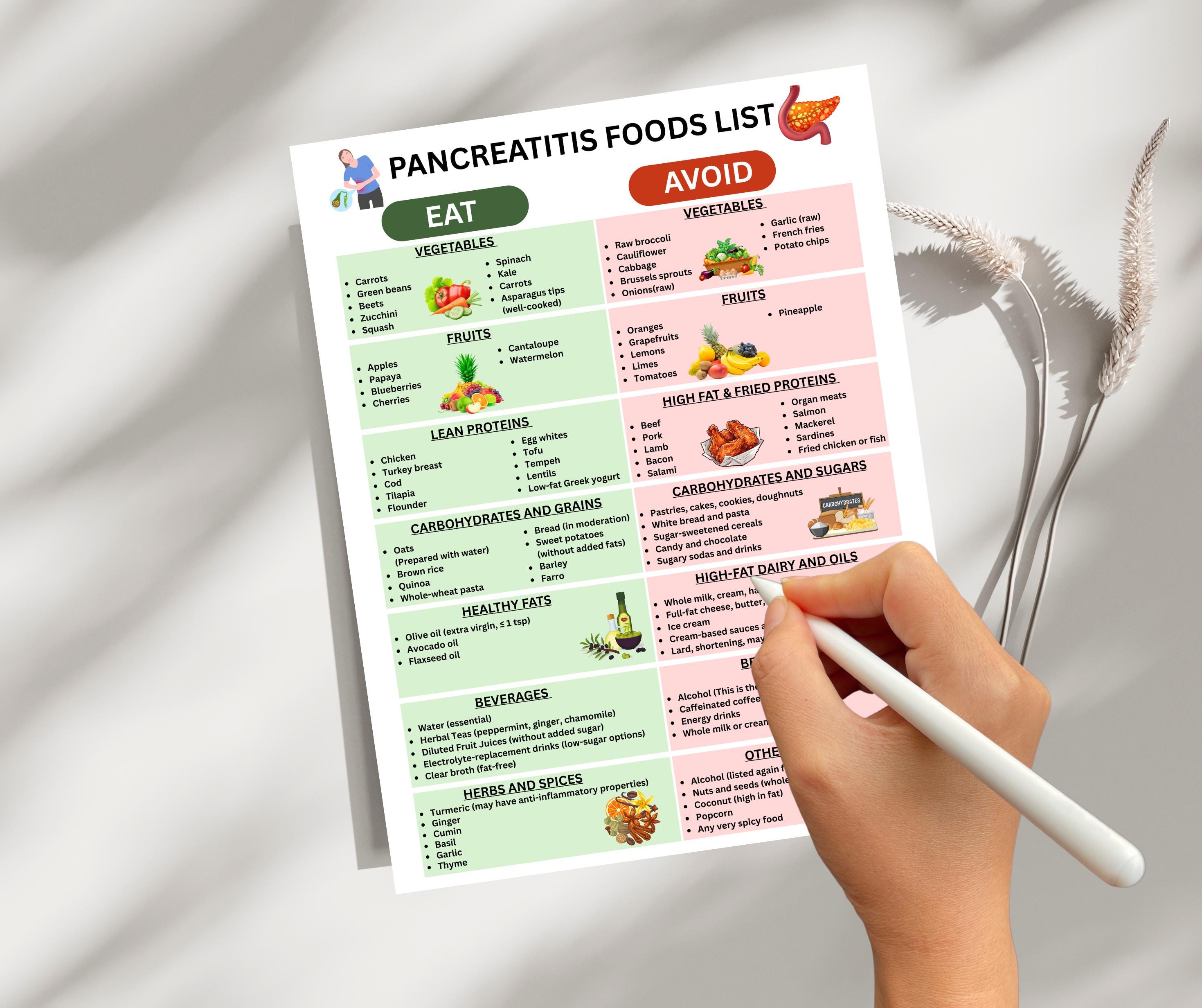 Pancreas Healing Food List: Anti-inflammatory Diet & Gut Health Guide ...