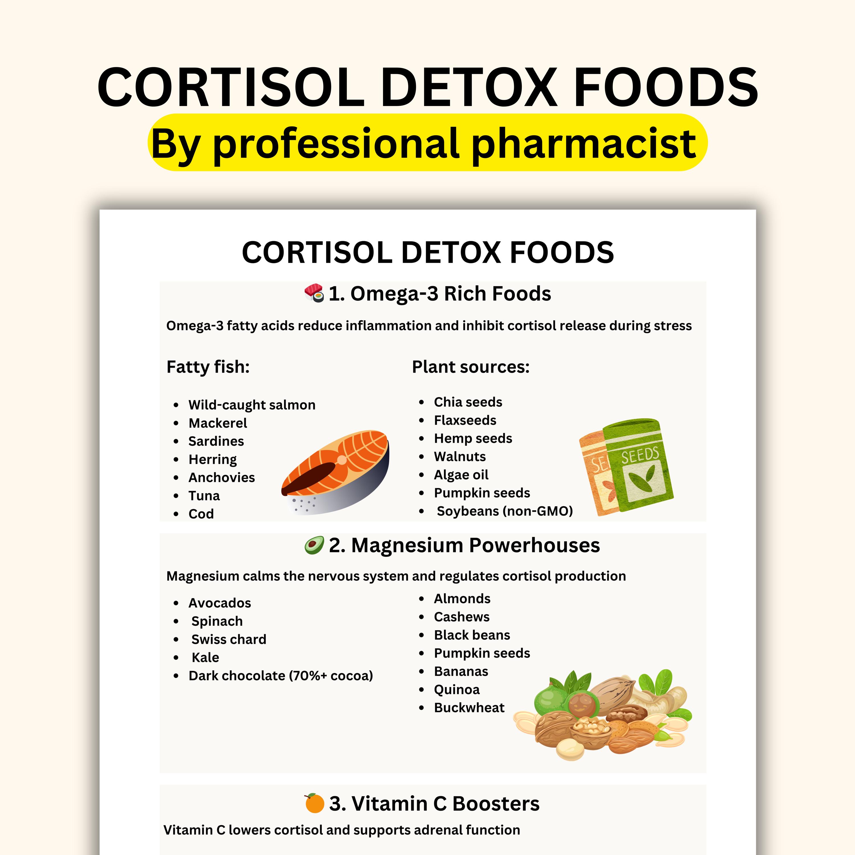 Cortisol Detox Diet Food List | Foods to Lower Cortisol Naturally ...
