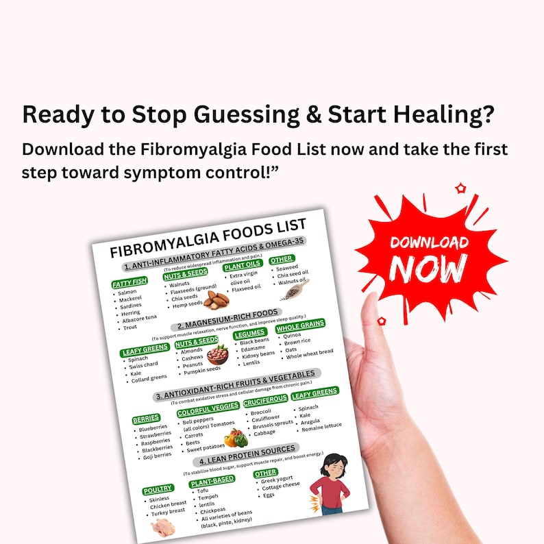 Fibromyalgia Food List | Anti-inflammatory Diet Guide (instant Download ...
