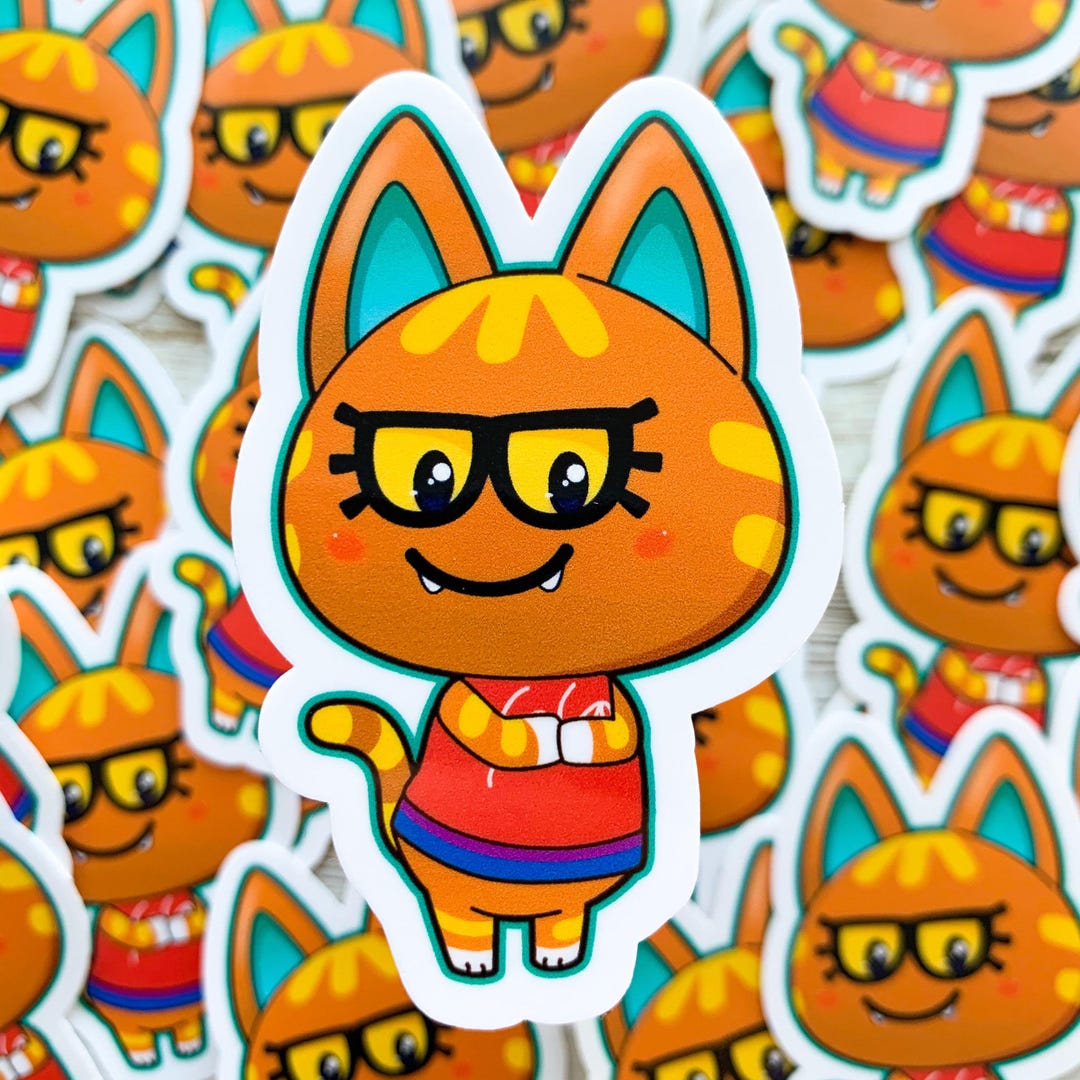 Katt Sticker | Animal Crossing Sticker - Etsy