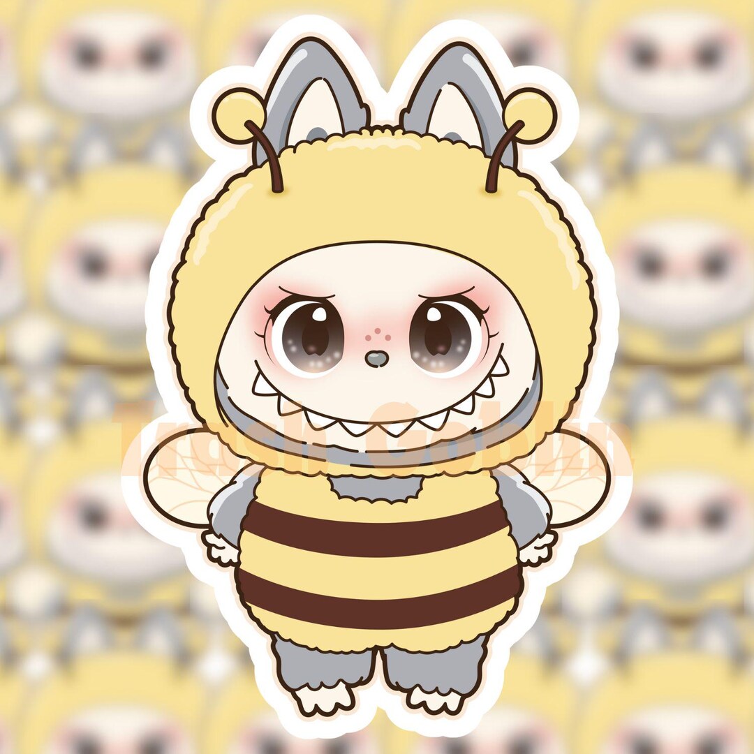 Bumble Bee Labubu Sticker - Etsy