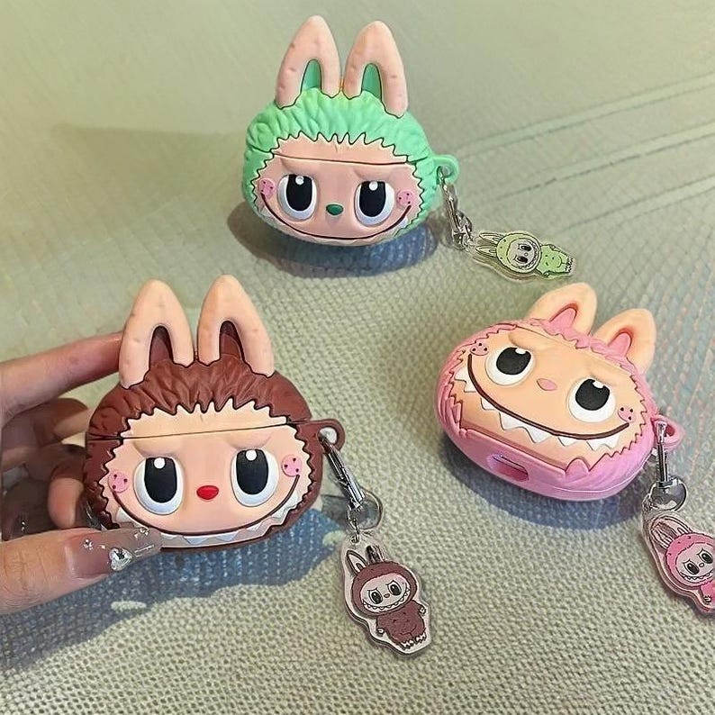 3D Cartoon Monster Airpods Case | Cute Silicone Earphone Cover With ...