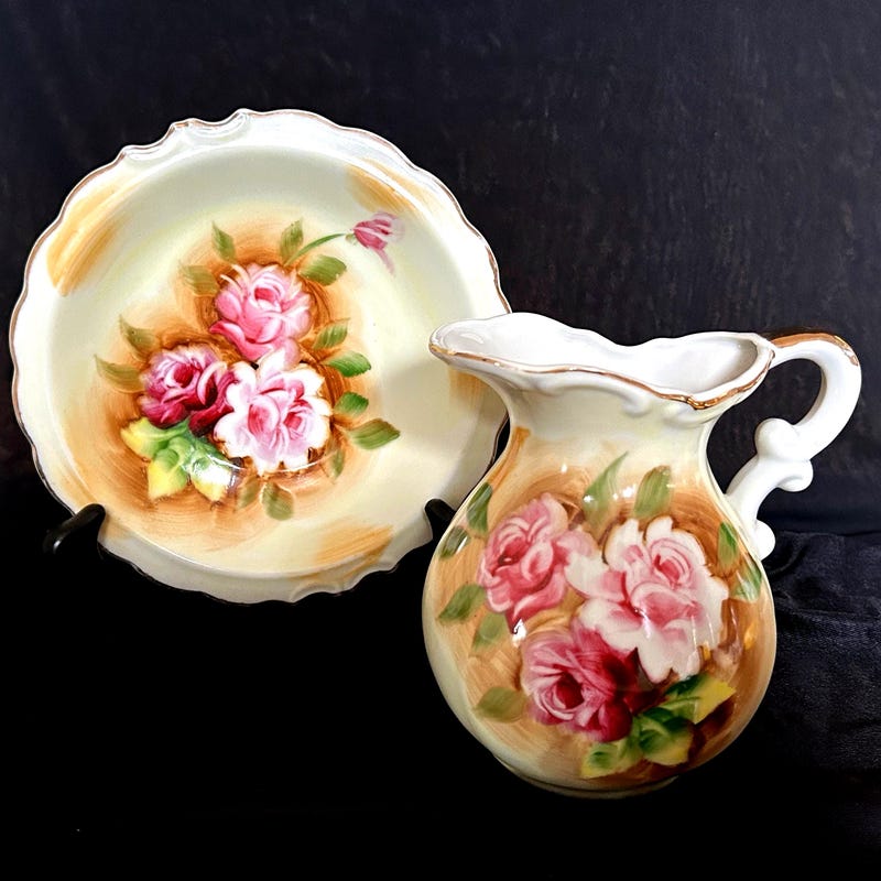 Pitcher and Bowl Set - Etsy
