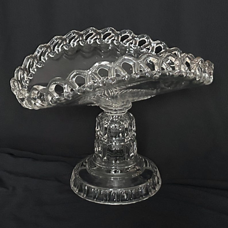 Antique EAPG Lace Edge Glass Banana Boat Fruit Bowl 1890s 11 1/8" - Etsy