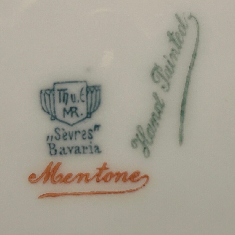 Antique Thomas & Ens Bavaria Hand Painted Rose Plate 9" Circa 1904-1908 ...