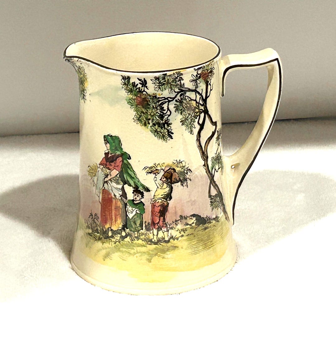 Vintage Royal Doulton Pitcher, "the Gleaners" Old English Scene - Etsy