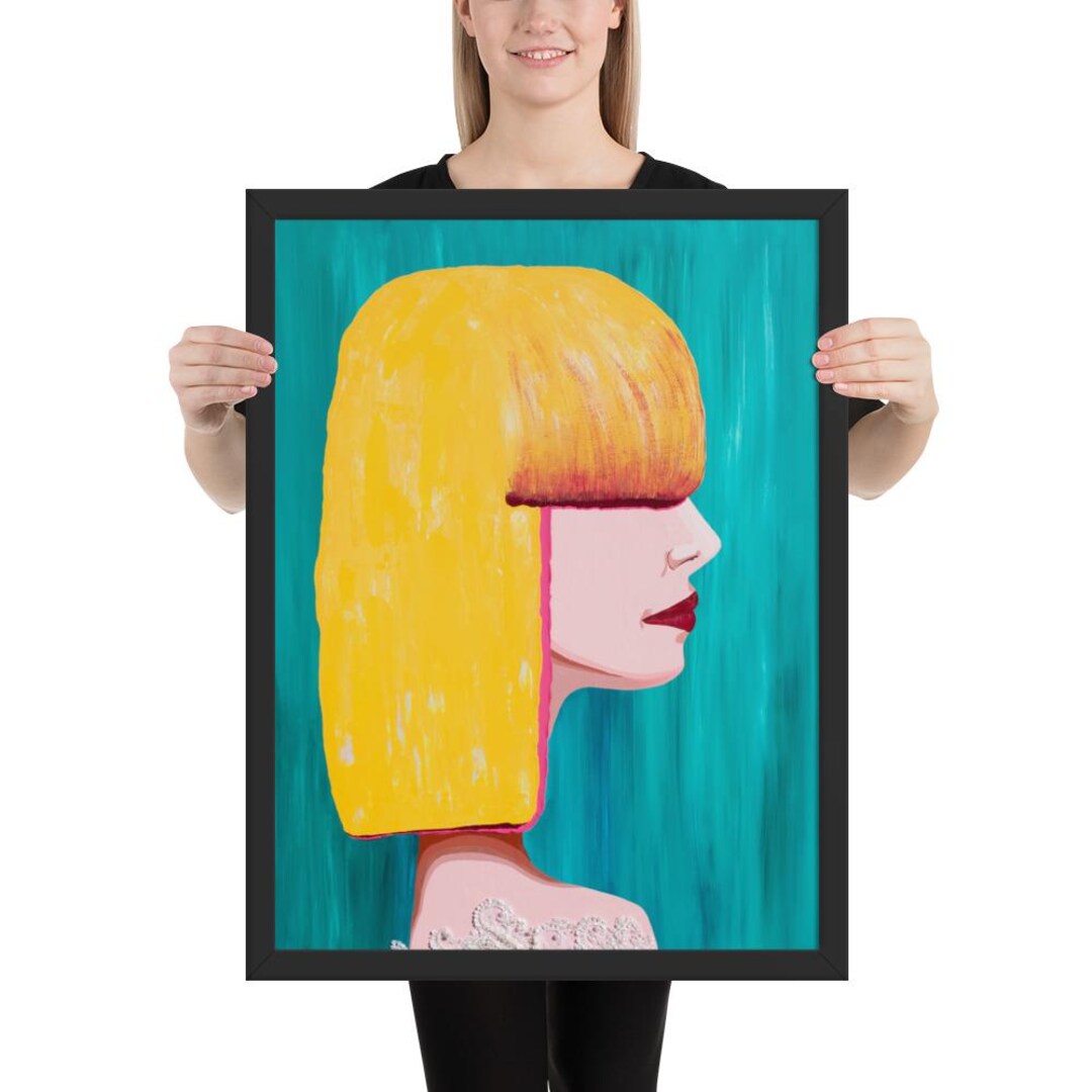 Expressive Modern Pop Art Profile Print "the Bride" - Etsy