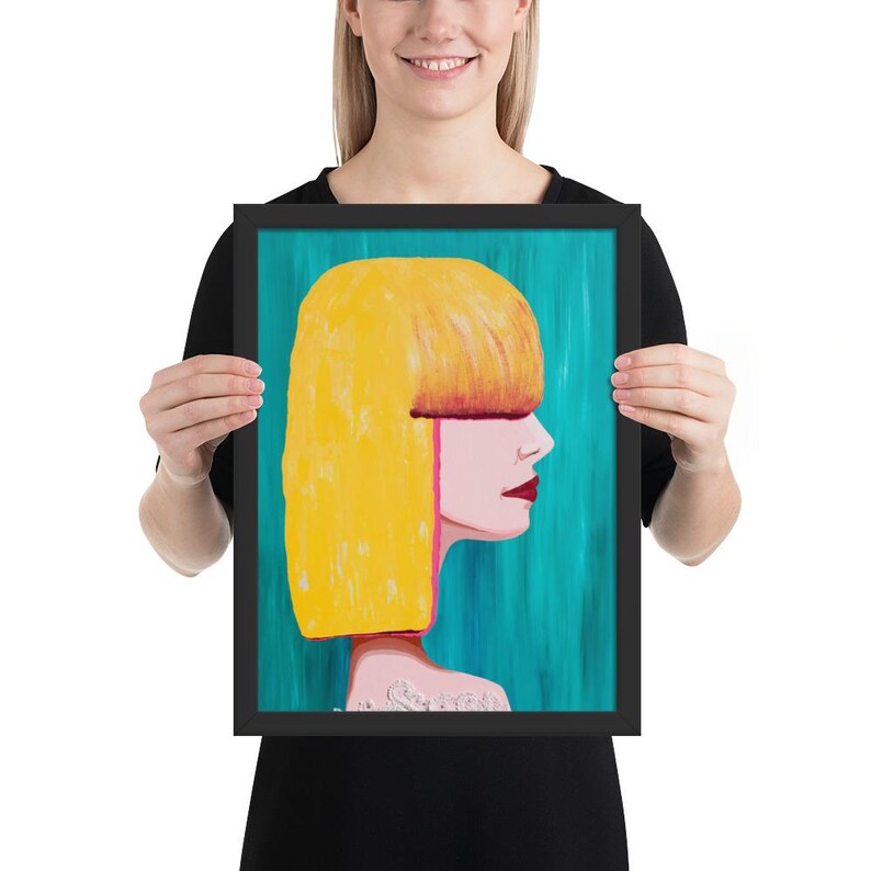 Expressive Modern Pop Art Profile Print "the Bride" - Etsy