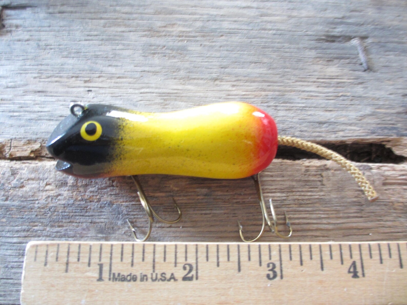 Vintage Fishing Lures/ Folk Art Mouse Lure/ Unknown Maker. GAT? Doc's ...