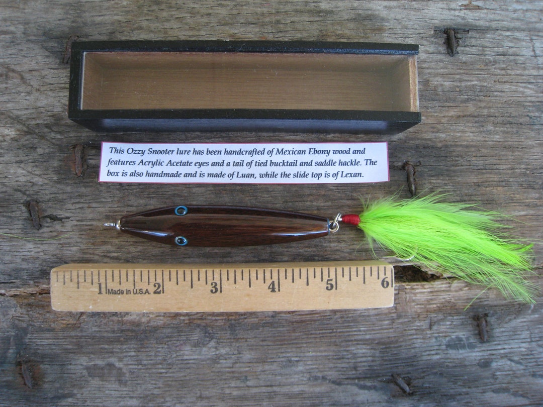 Vintage Fishing Style Lure and Box OZZYLURE Handcrafted Lure and Box ...