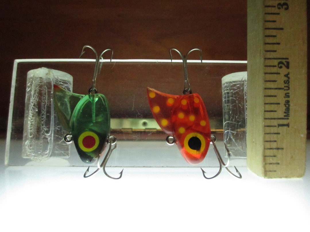 Vintage Antique Fishing Lure 2 Demon Lure Co. Sail Shark/ Shark Ike ...