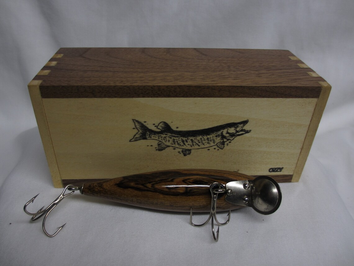 Vintage Fishing Style Lure and Box OZZYLURE Handcrafted Lure - Etsy
