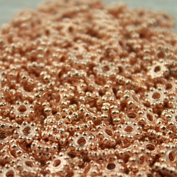 Rose Gold Spacer Beads - Etsy