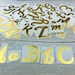 Gold Cursive Letter Stickers: Foil Alphabet Decals - Etsy