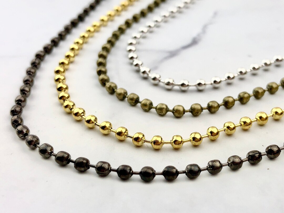10ft Iron Ball Chain: DIY Jewelry Supplies - Bronze, Gold, Silver ...