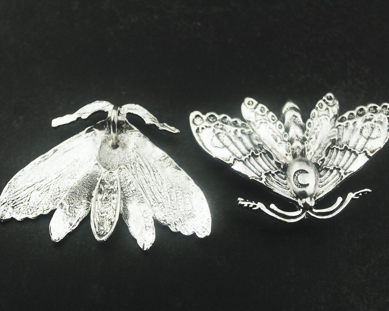 1pcs Large Silver Luna Moth Charm Wiccan Jewelry Statement | Etsy