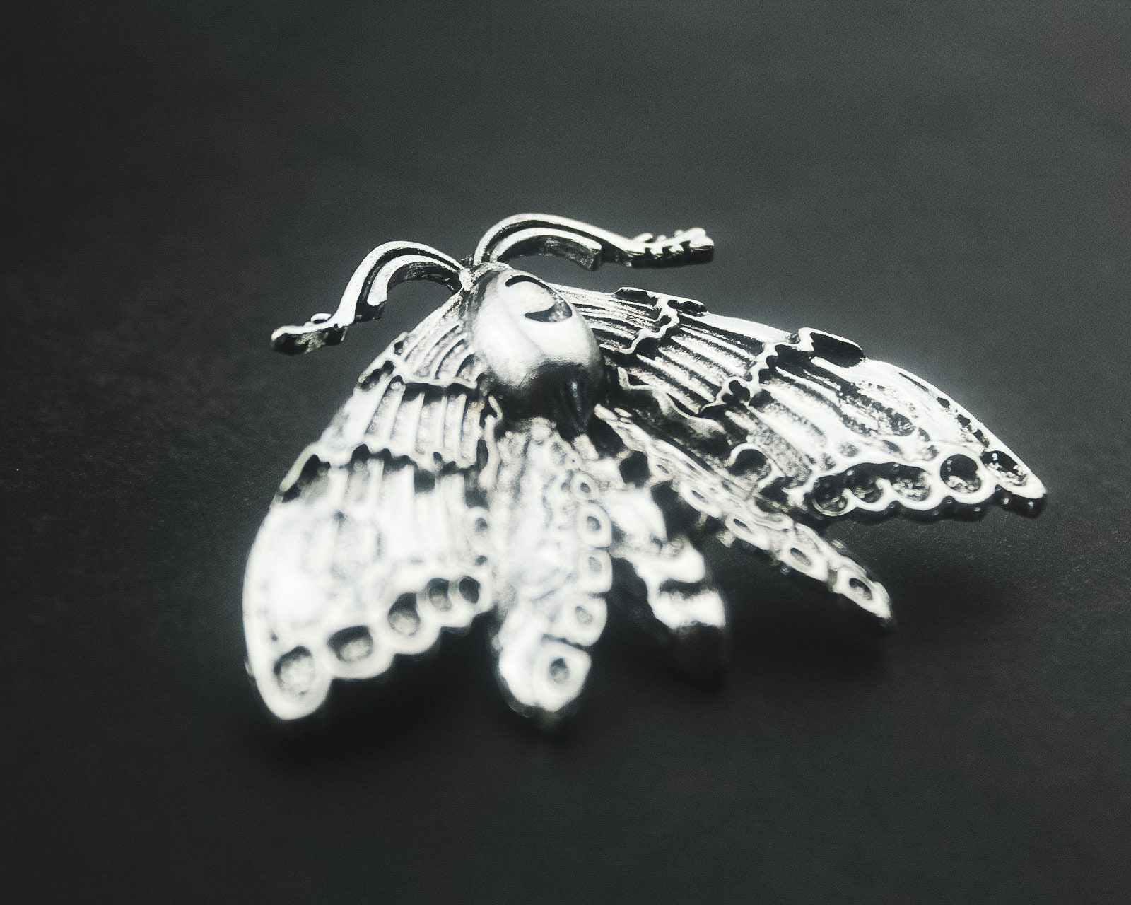 1pcs Large Silver Luna Moth Charm Wiccan Jewelry Statement | Etsy