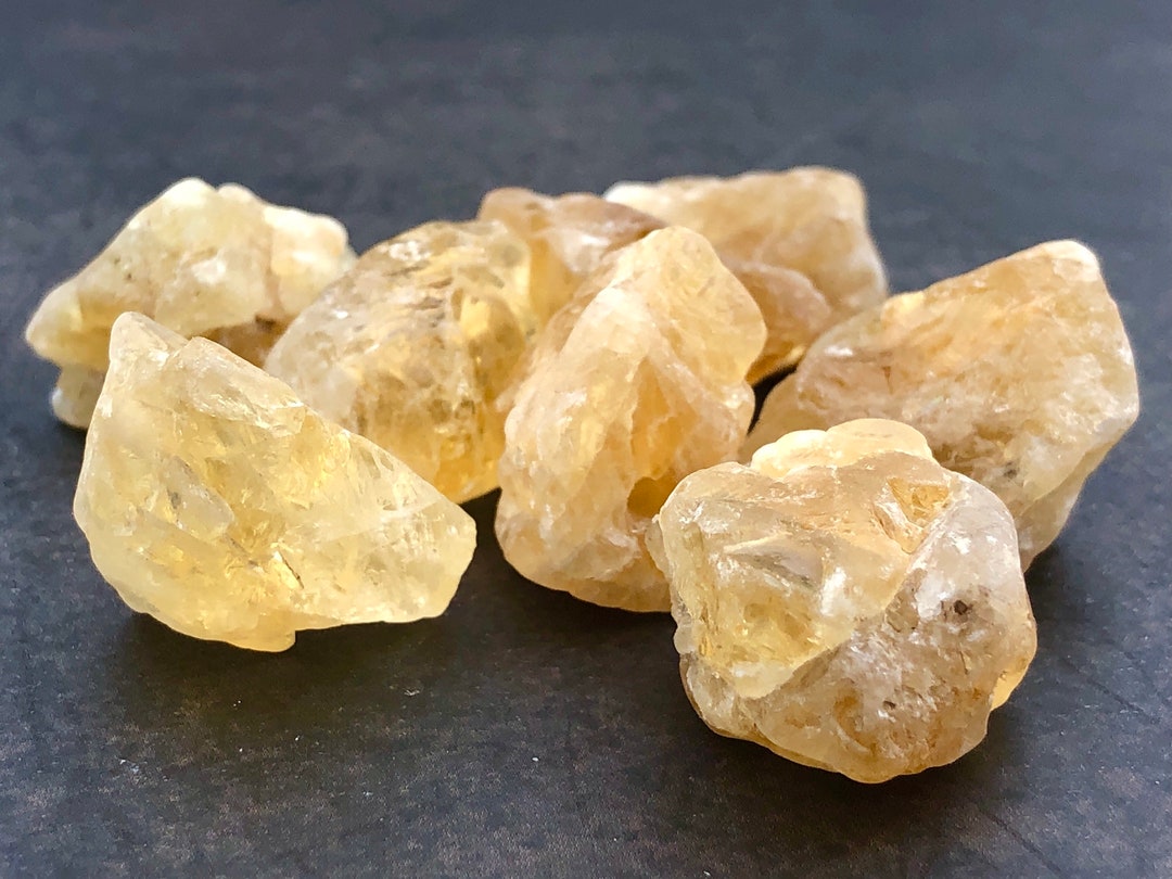 4pcs Raw Citrine Gemstone Beads: Yellow Crystal Nuggets - Etsy
