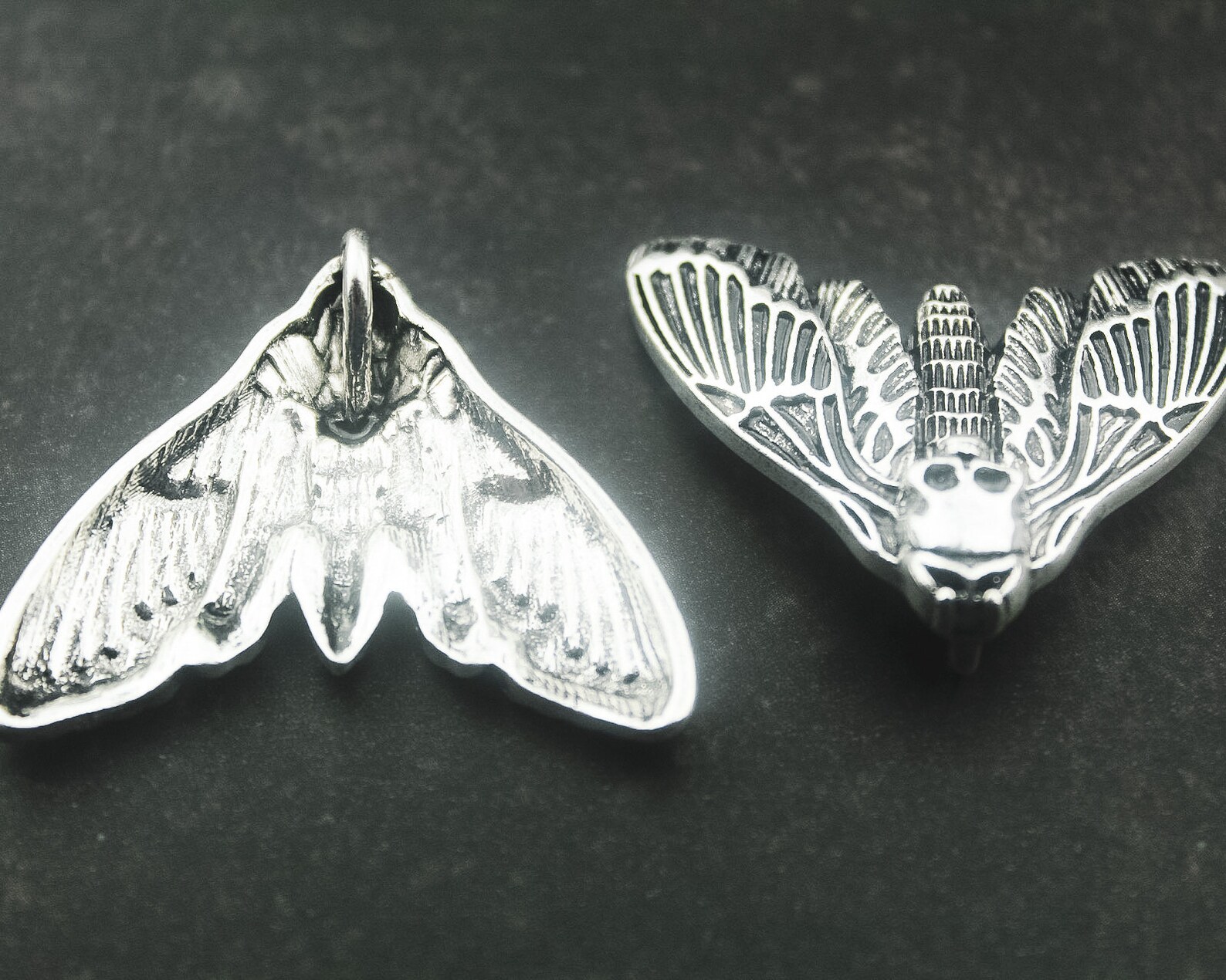 1pcs Silver Dead Head Moth Charm Gothic Wiccan Jewelry - Etsy