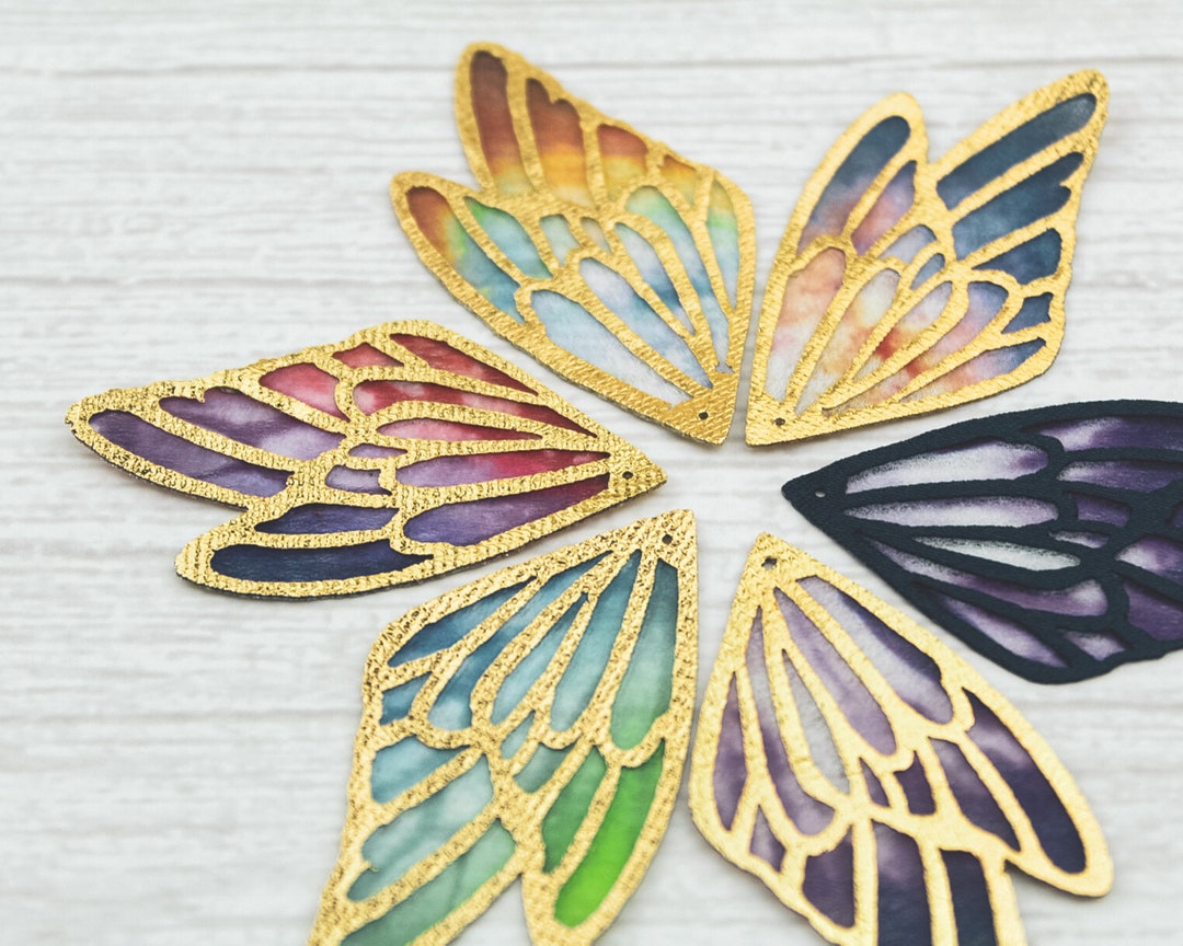 5pcs Large Fabric Butterfly Wings Organza Black Fairy Wings Pendant ...