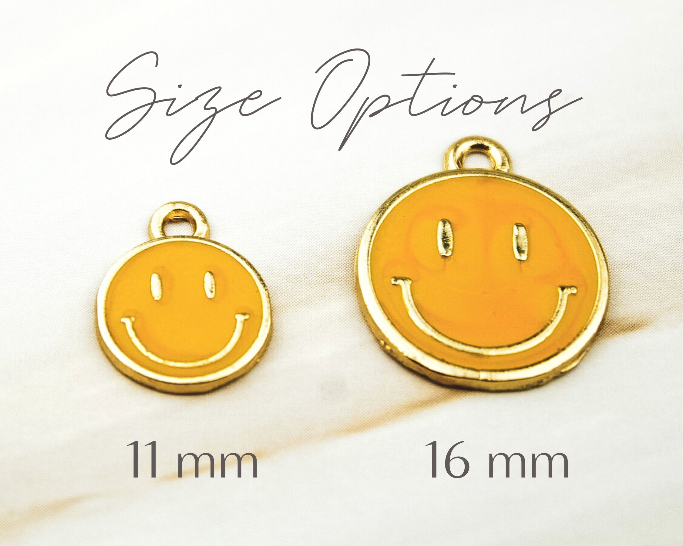 10pcs Enamel Smiley Face Charms Happy Smile Charm - Etsy