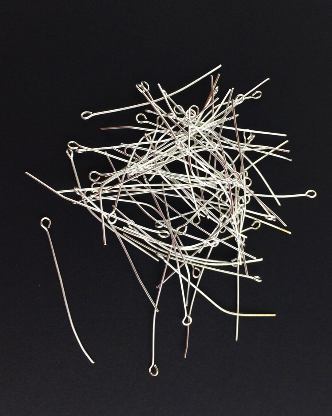 300 Silver Plated Eye Pins: 2-inch Jewelry Findings - Etsy
